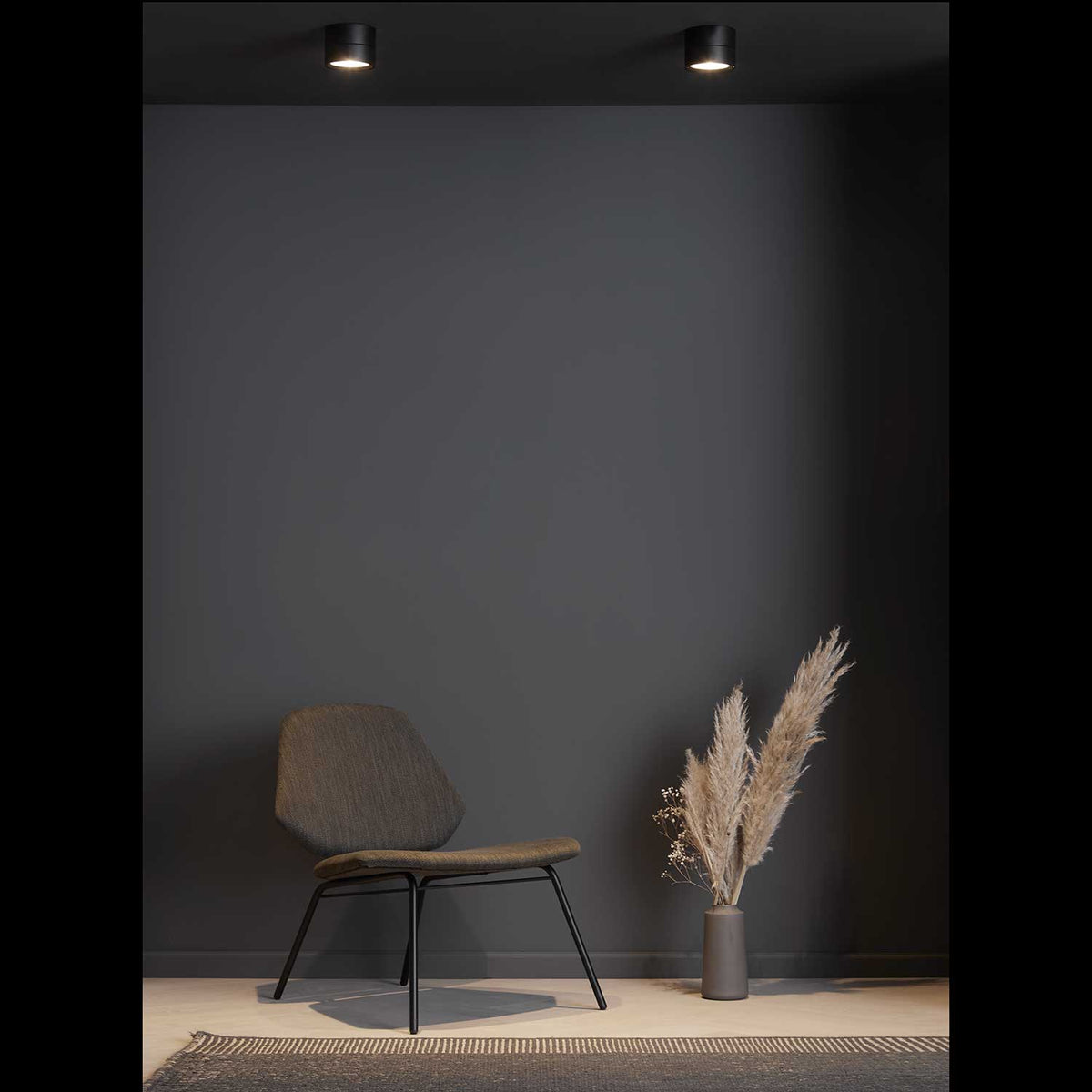LOOM Design Ray spot sort LED lofts/væglampe