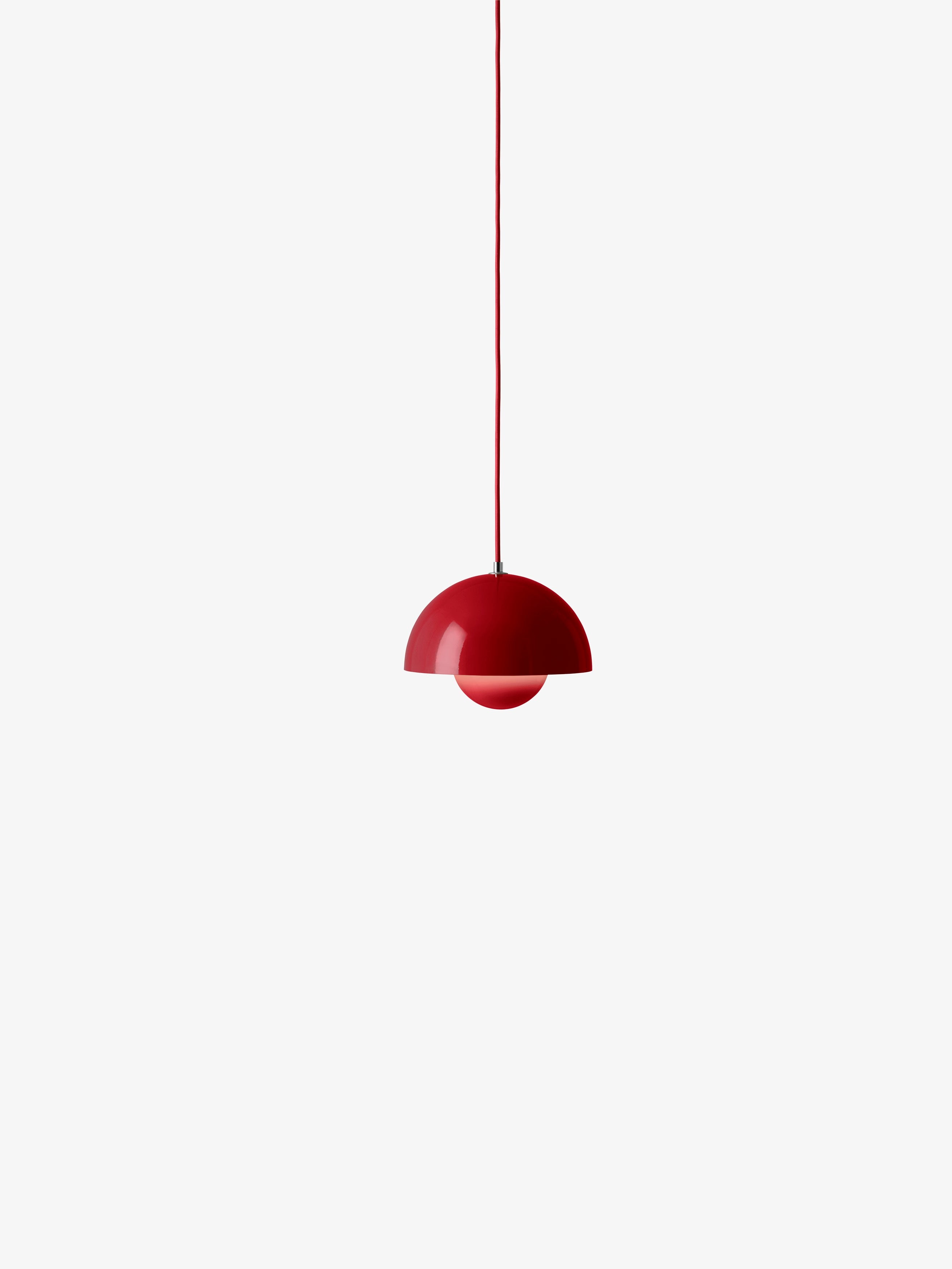 Tidløs rød Flowerpot lampe - Flowerpot Pendel VP1 i Vermilion Red